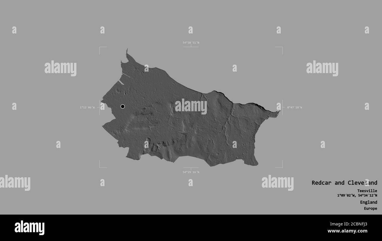 Map of redcar Black and White Stock Photos & Images - Alamy