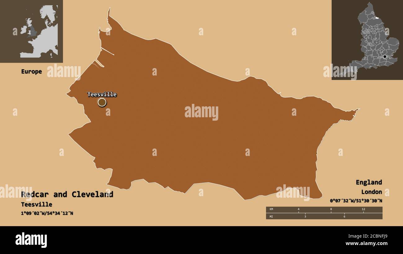 Redcar map hi-res stock photography and images - Alamy