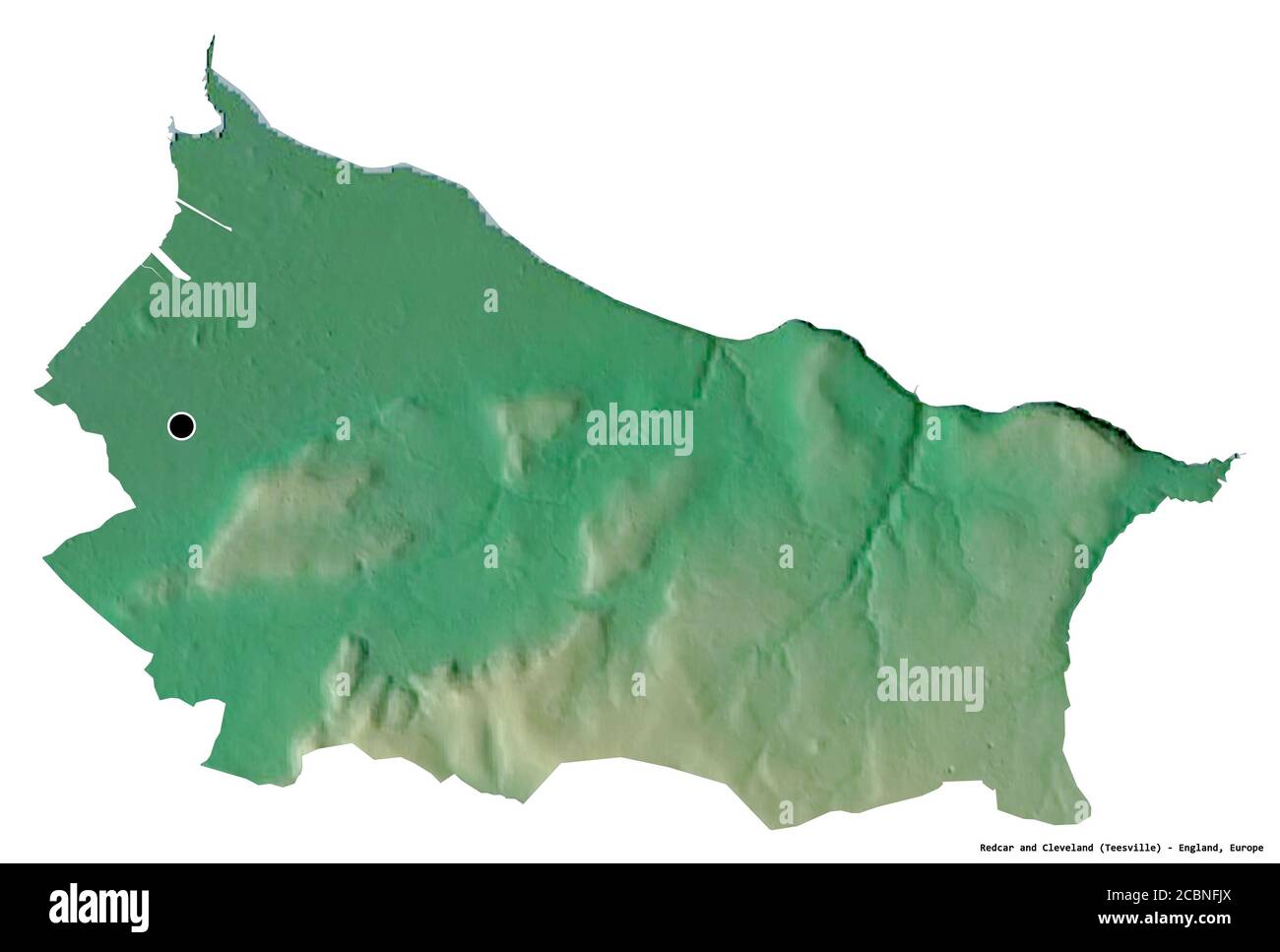 Map of redcar and cleveland Cut Out Stock Images & Pictures - Alamy