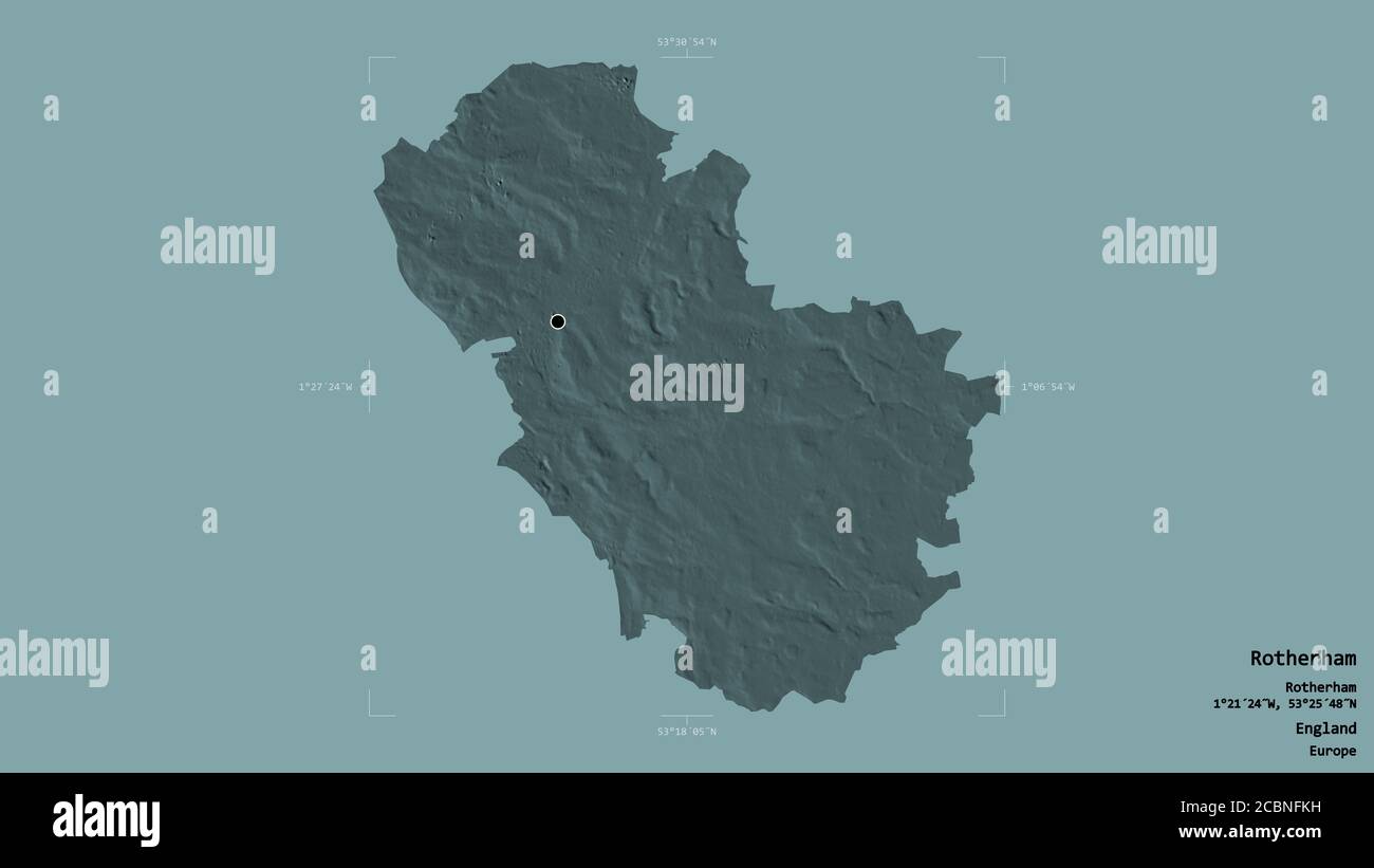 Rotherham on a map hi-res stock photography and images - Alamy