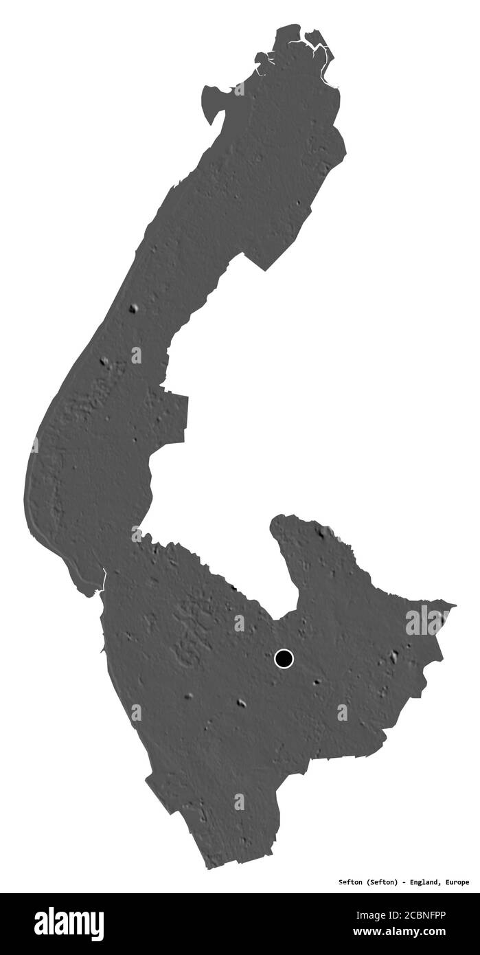 Shape of Sefton, administrative county of England, with its capital ...