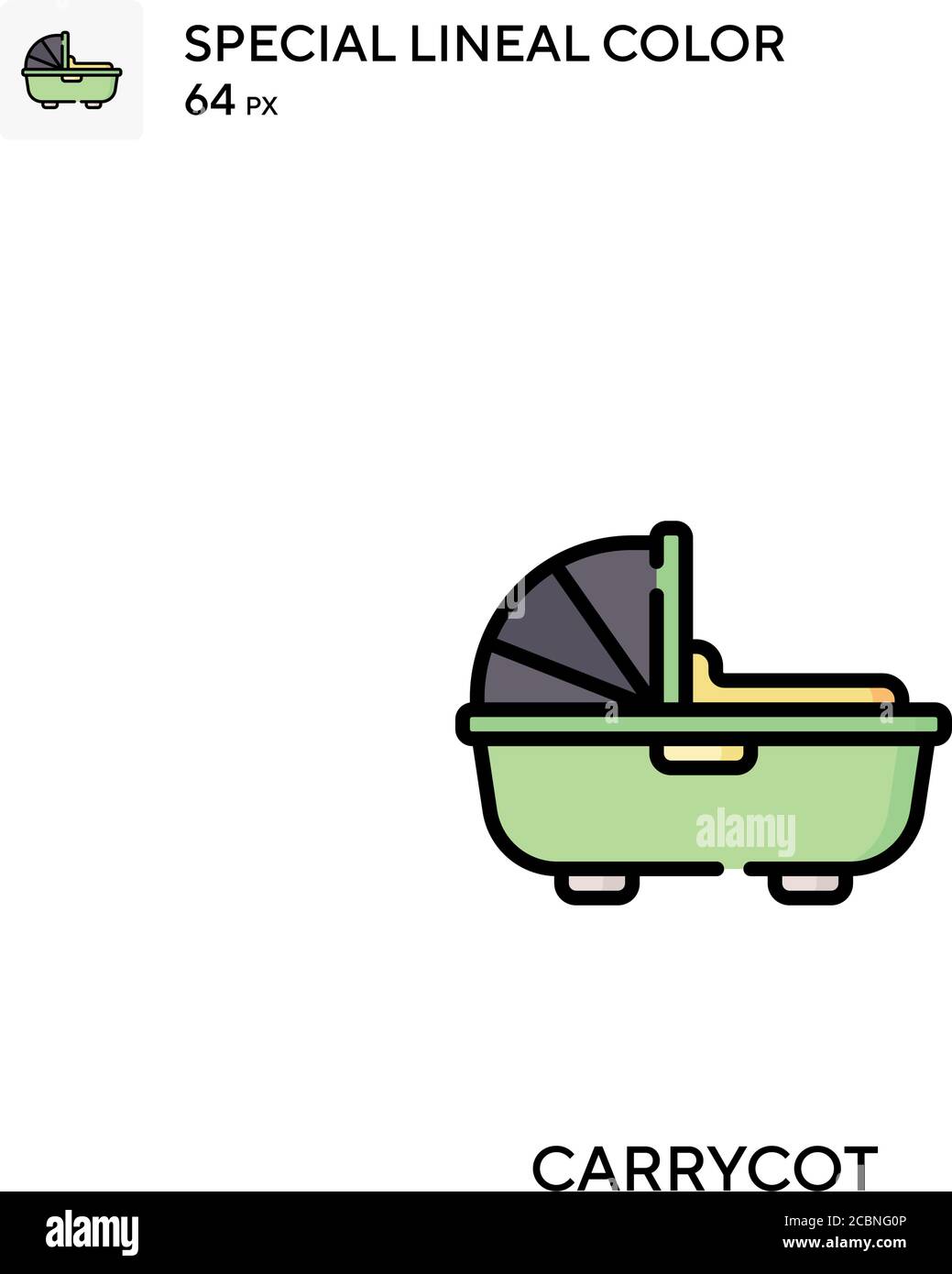 Carrycot Special lineal color vector icon. Carrycot icons for your ...