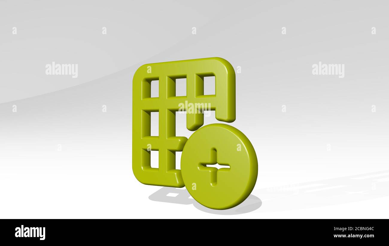 layers grid add 3D icon casting shadow, 3D illustration for background ...