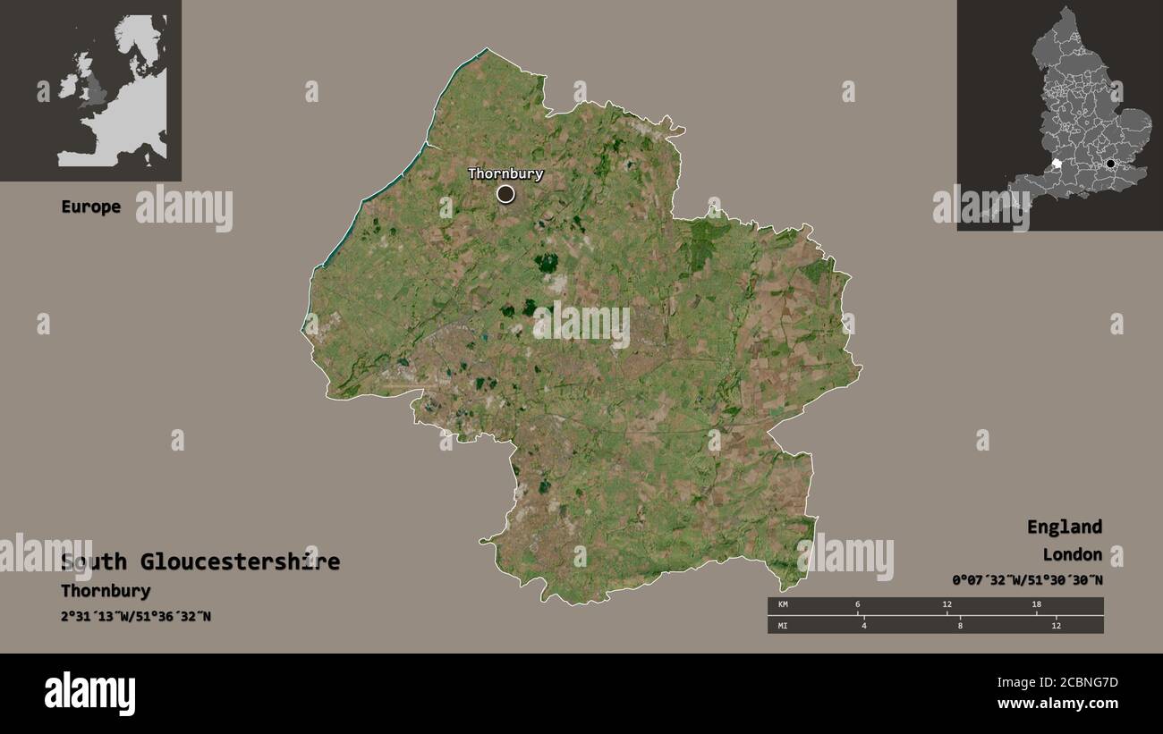 Shape of South Gloucestershire, unitary authority of England, and its ...