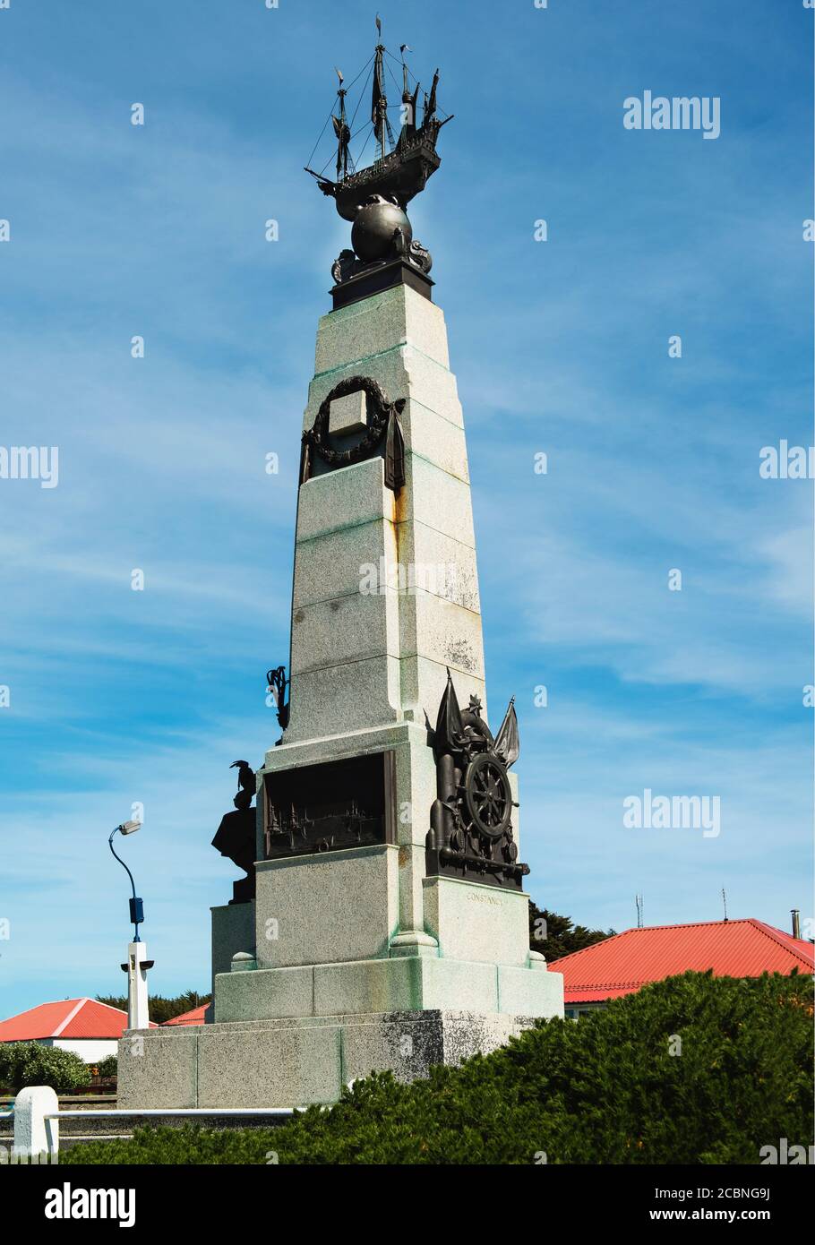 1914 Battle of the Falklands Memorial in Port Stanley, Falkland Islands ...