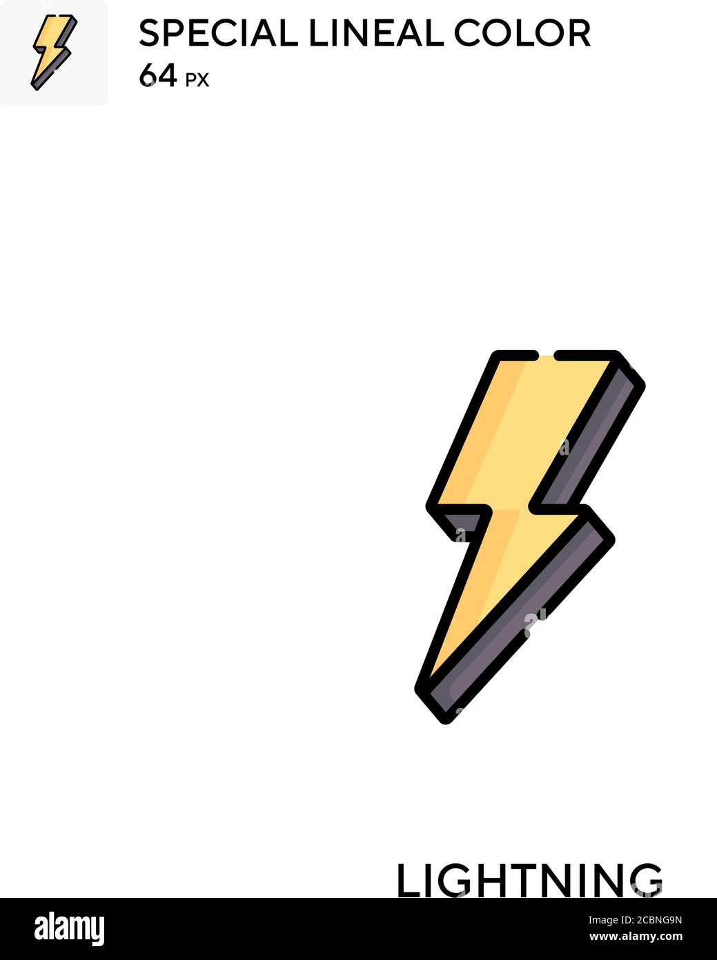 Lightning Special lineal color vector icon. Lightning icons for your ...