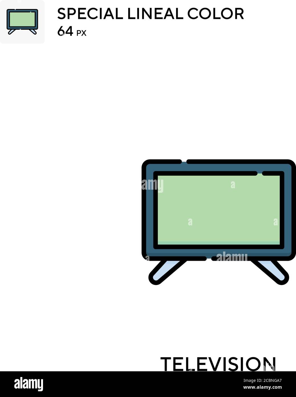 Television Special lineal color vector icon. Television icons for your ...