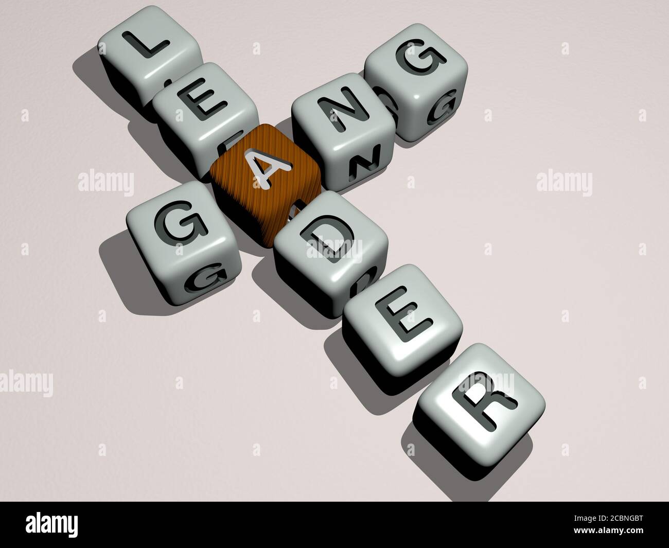 GANG LEADER crossword by cubic dice letters, 3D illustration for ...