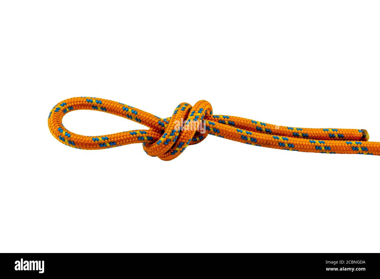 Loop knot orange rope example with transparent background Stock Photo ...