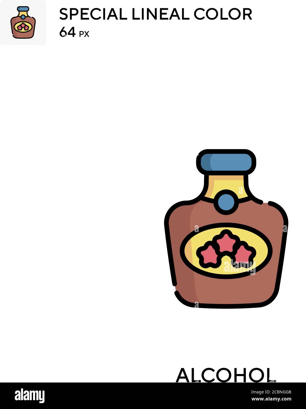 Alcohol Special lineal color vector icon. Alcohol icons for your ...