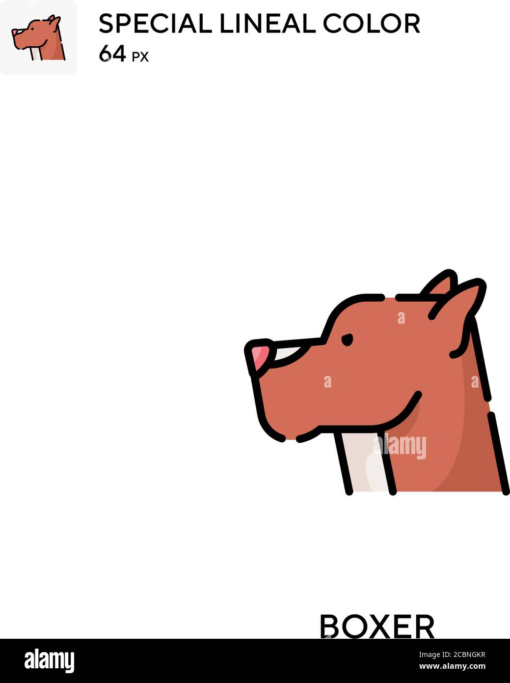 Boxer Special lineal color vector icon. Boxer icons for your business ...