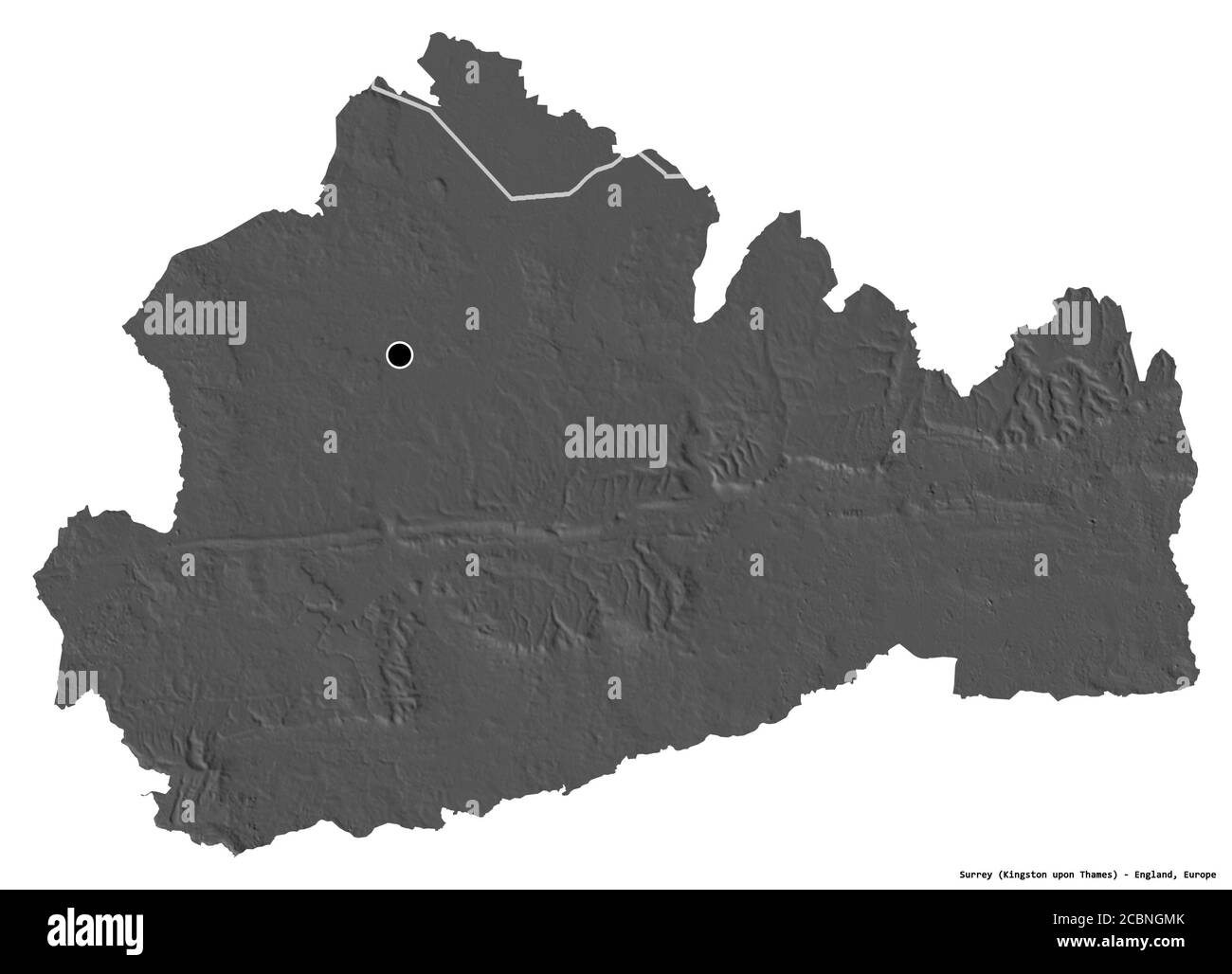 Shape of Surrey, administrative county of England, with its capital ...