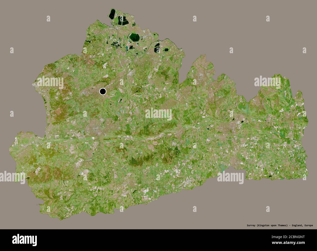 Shape of Surrey, administrative county of England, with its capital ...