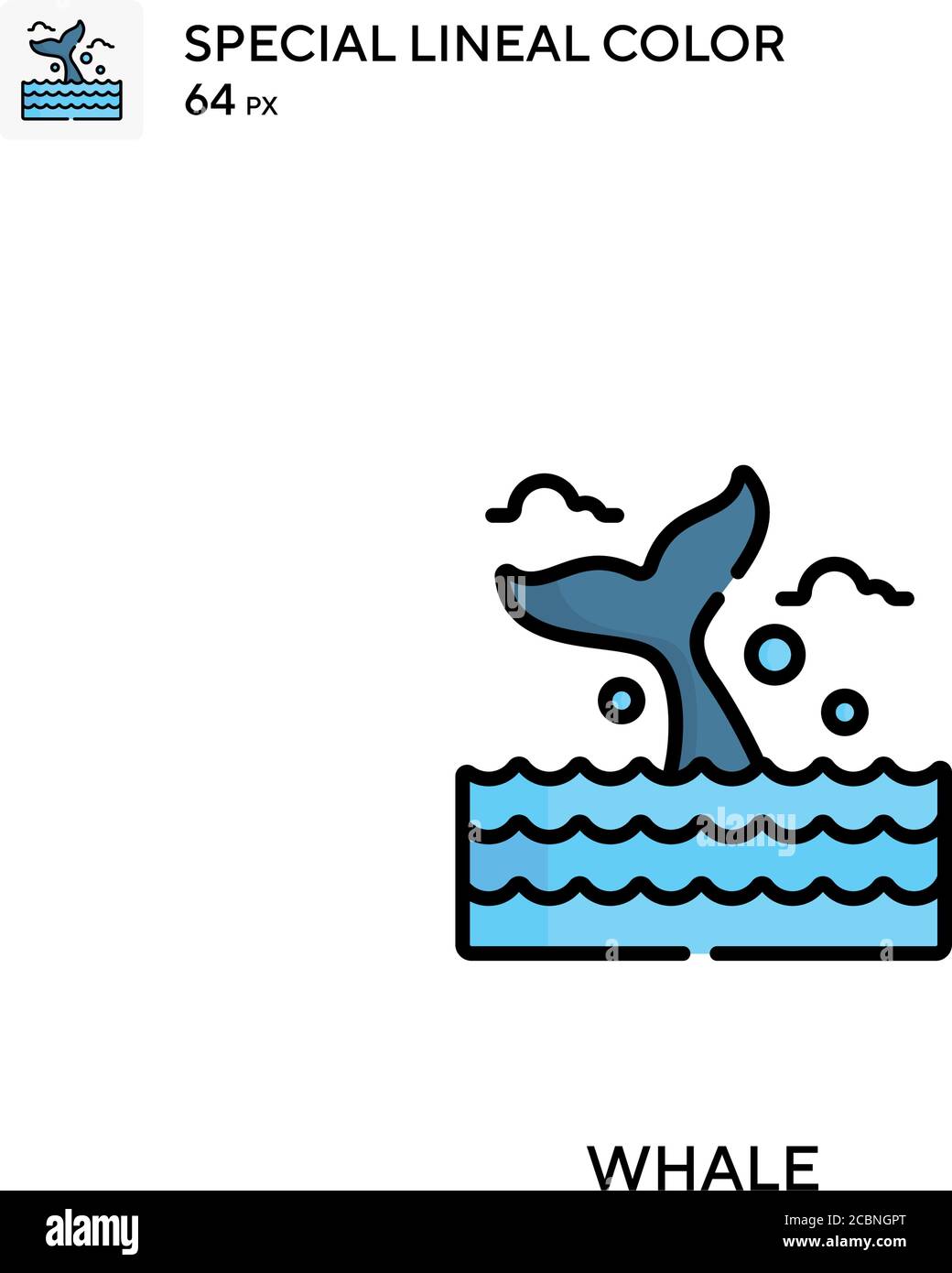 Whale Special lineal color vector icon. Whale icons for your business ...