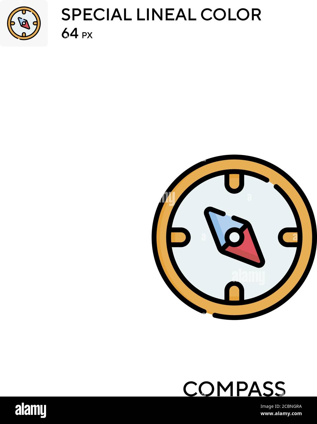 Compass Special lineal color vector icon. Compass icons for your ...