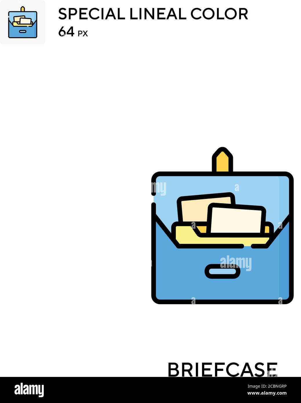 Briefcase Special lineal color vector icon. Briefcase icons for your ...