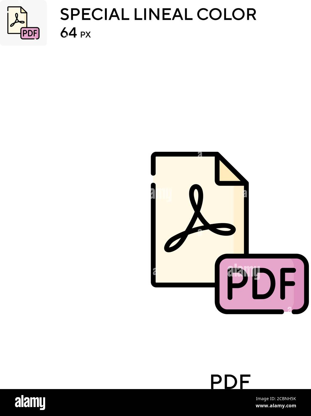 Pdf Special lineal color vector icon. Pdf icons for your business ...