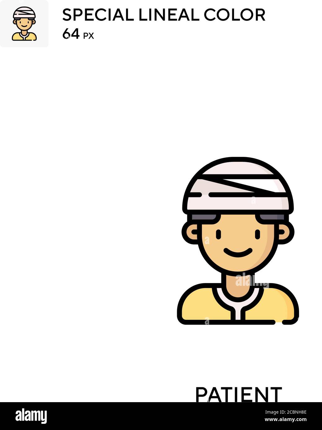 Patient Special lineal color vector icon. Patient icons for your ...