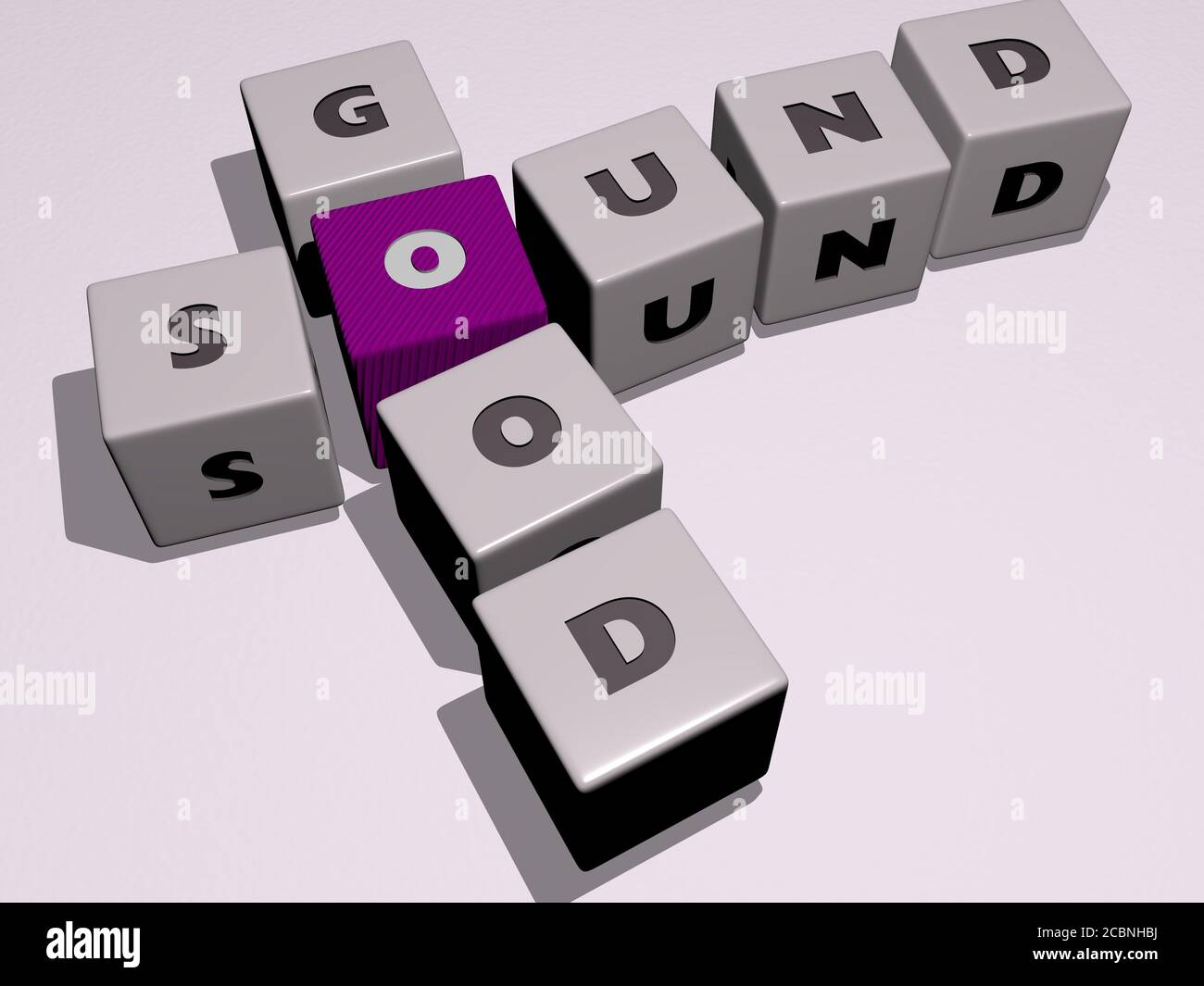 sound good crossword by cubic dice letters, 3D illustration for music ...