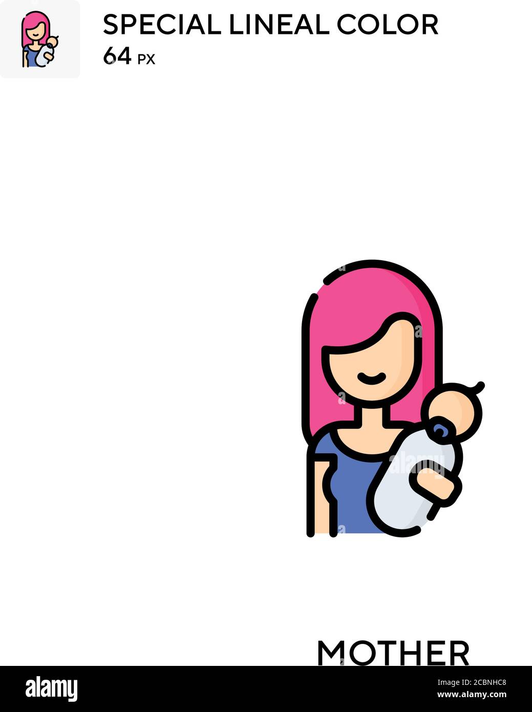 Mother Special lineal color vector icon. Mother icons for your business ...