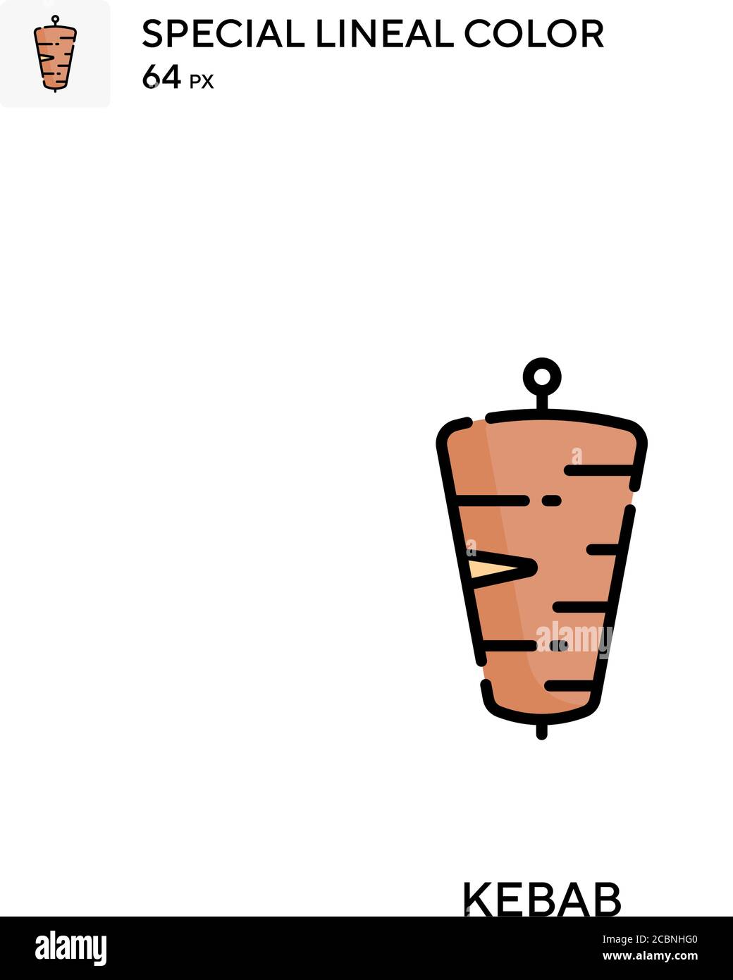 Kebab Special lineal color vector icon. Kebab icons for your business ...