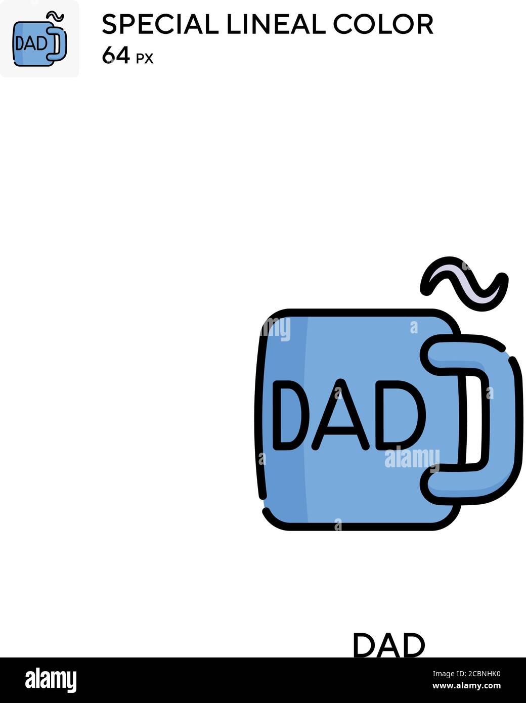 Dad Special lineal color vector icon. Dad icons for your business ...