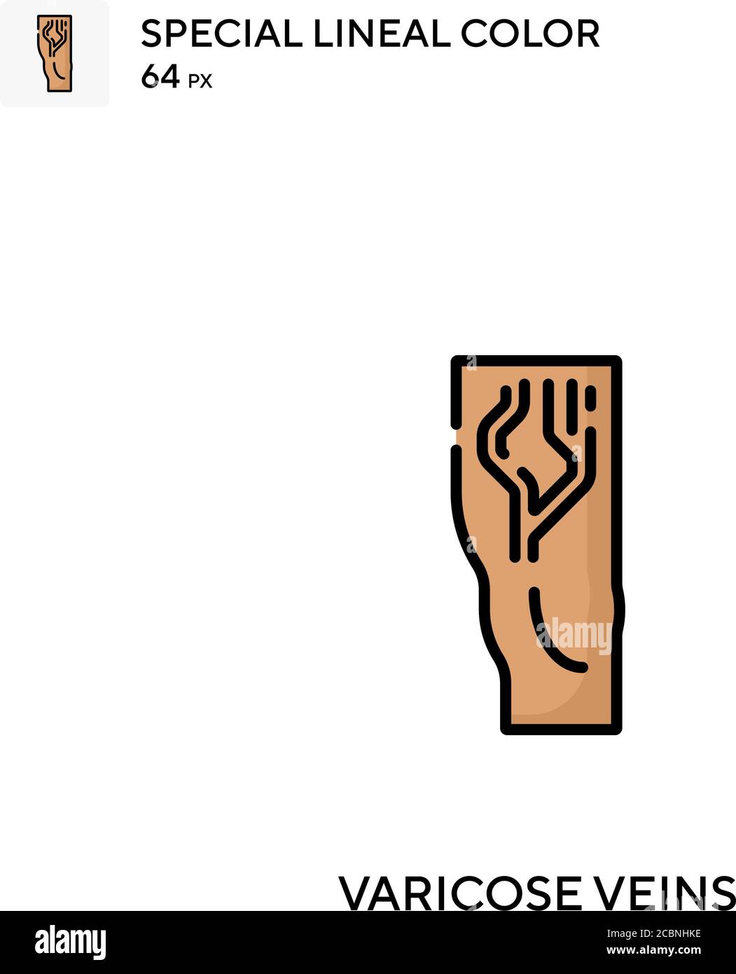 Varicose veins Special lineal color vector icon. Varicose veins icons ...