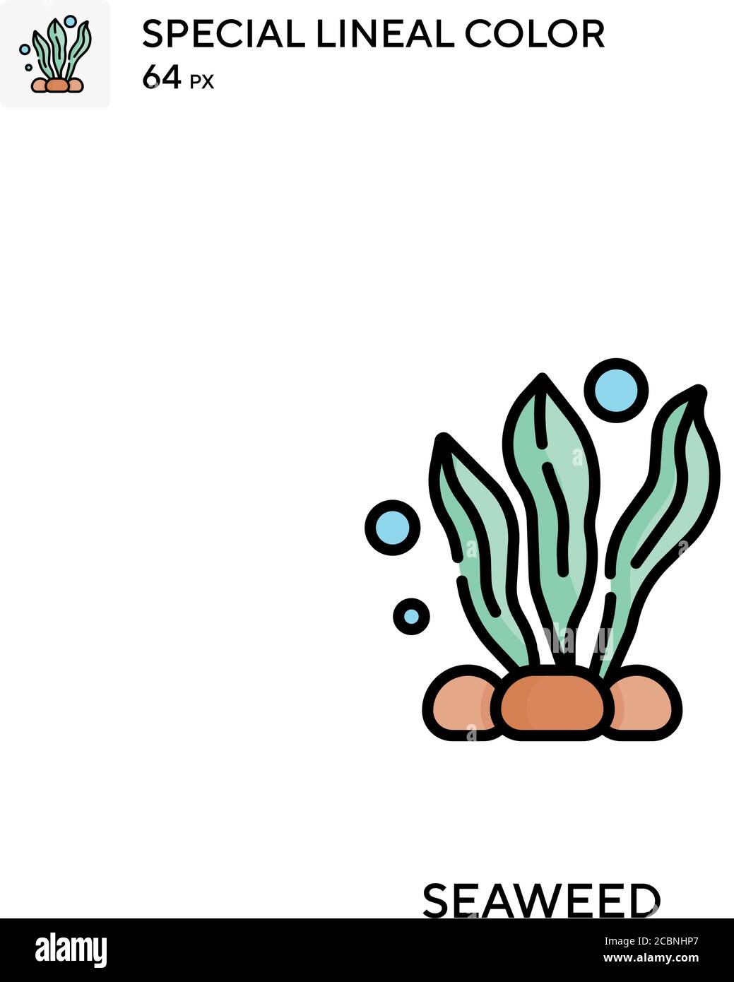 Seaweed Special lineal color vector icon. Seaweed icons for your business project Stock Vector ...