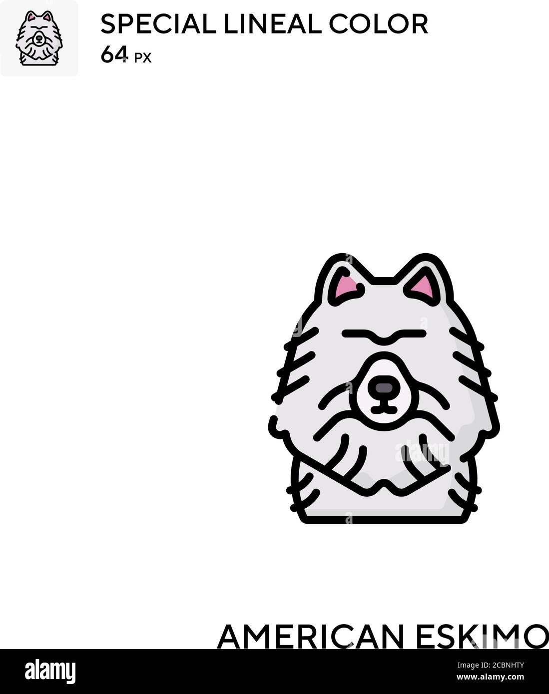 American eskimo Special lineal color vector icon. American eskimo icons for your business ...