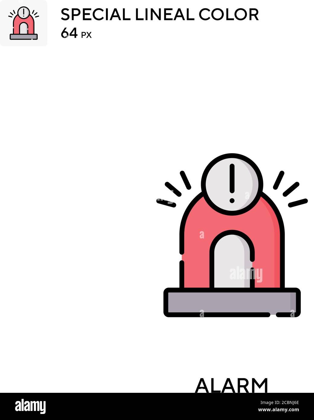 Alarm Special lineal color vector icon. Alarm icons for your business ...