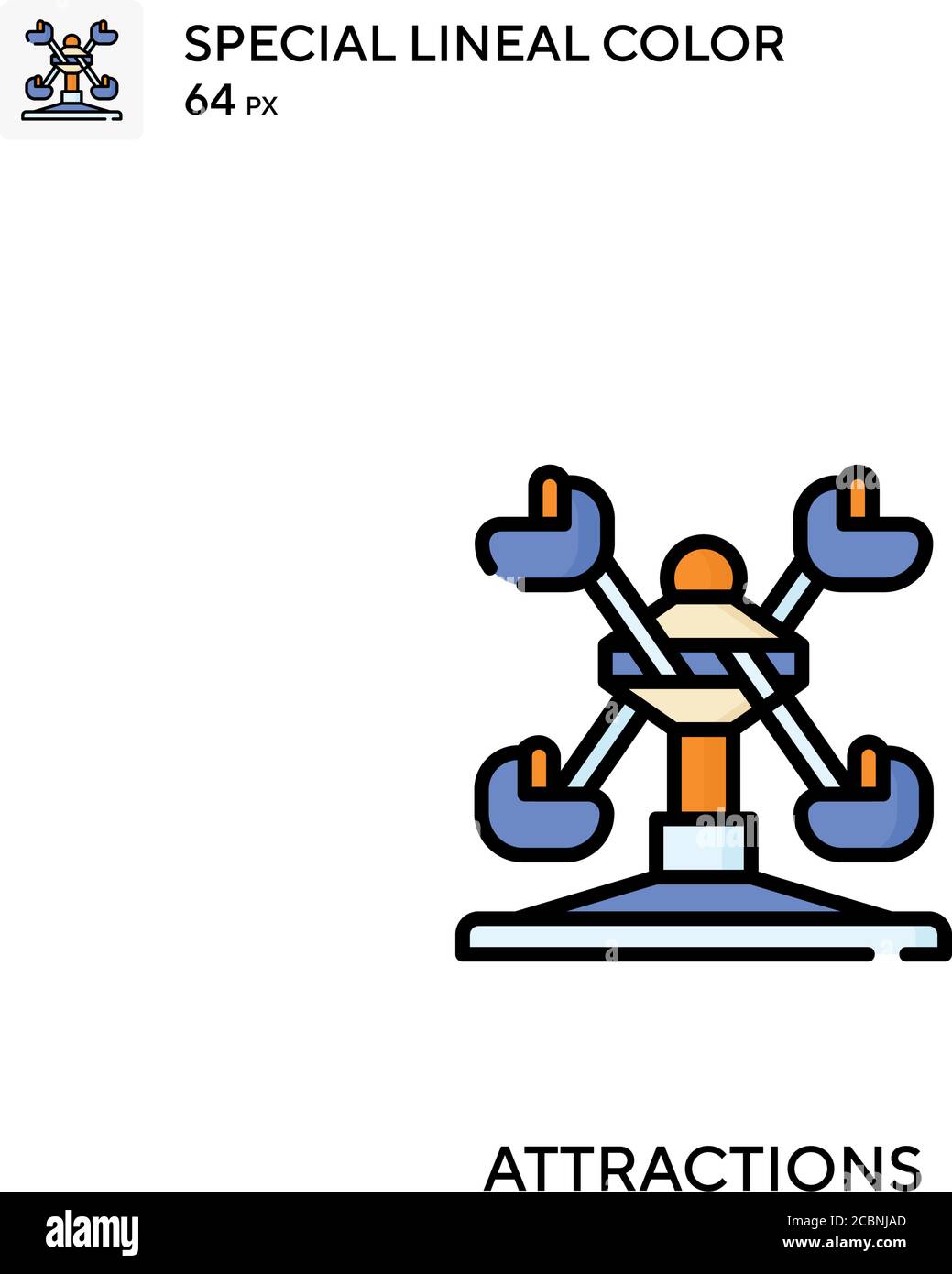 Attractions Special lineal color vector icon. Attractions icons for ...