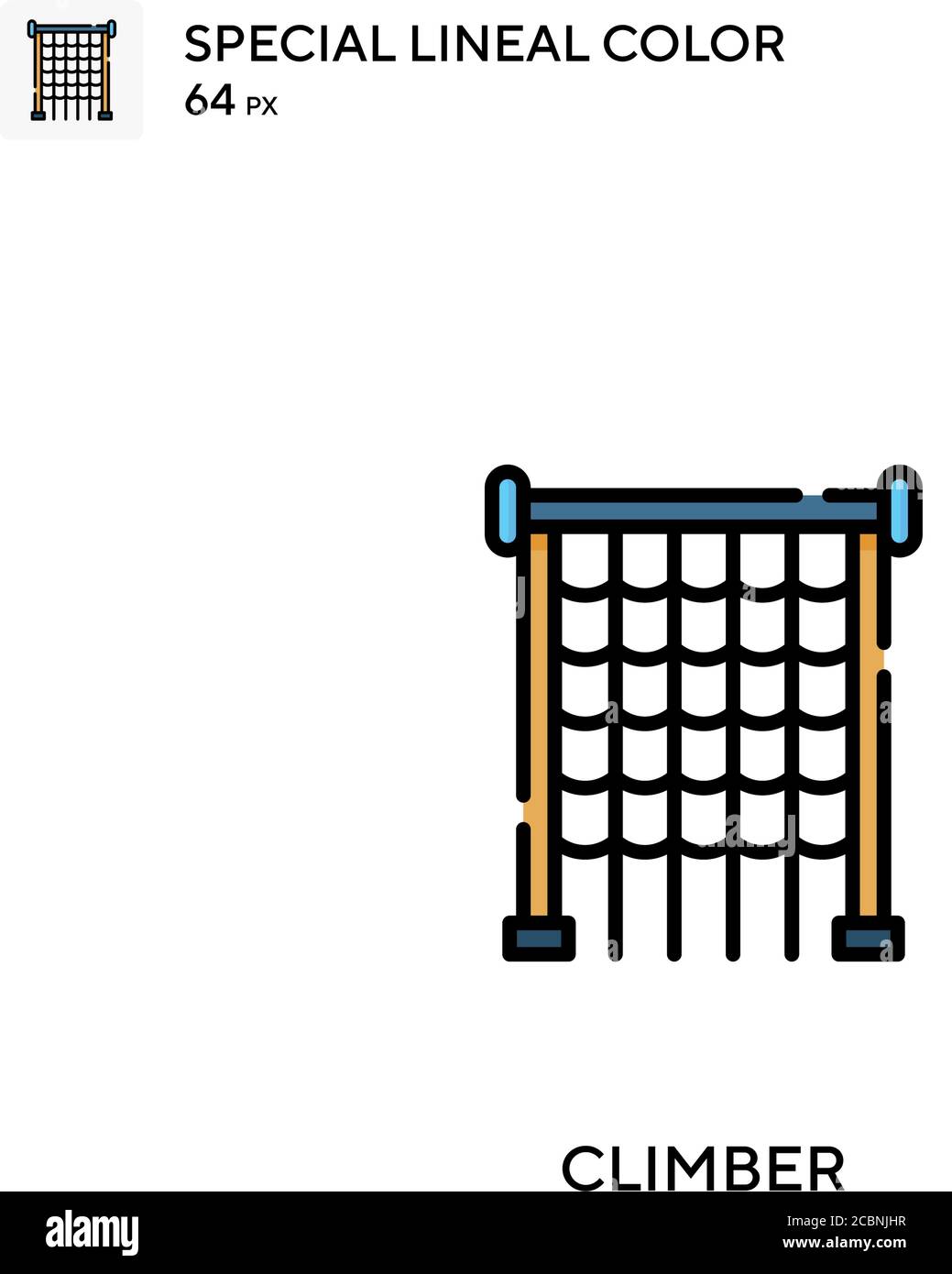 Climber Special lineal color vector icon. Climber icons for your ...