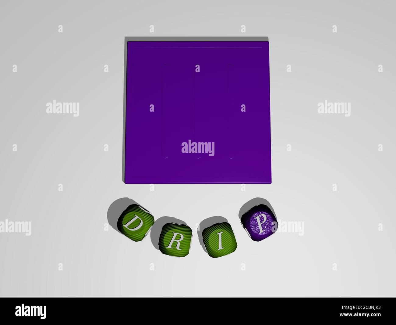 DRIP text around the 3D icon, 3D illustration for background and ...