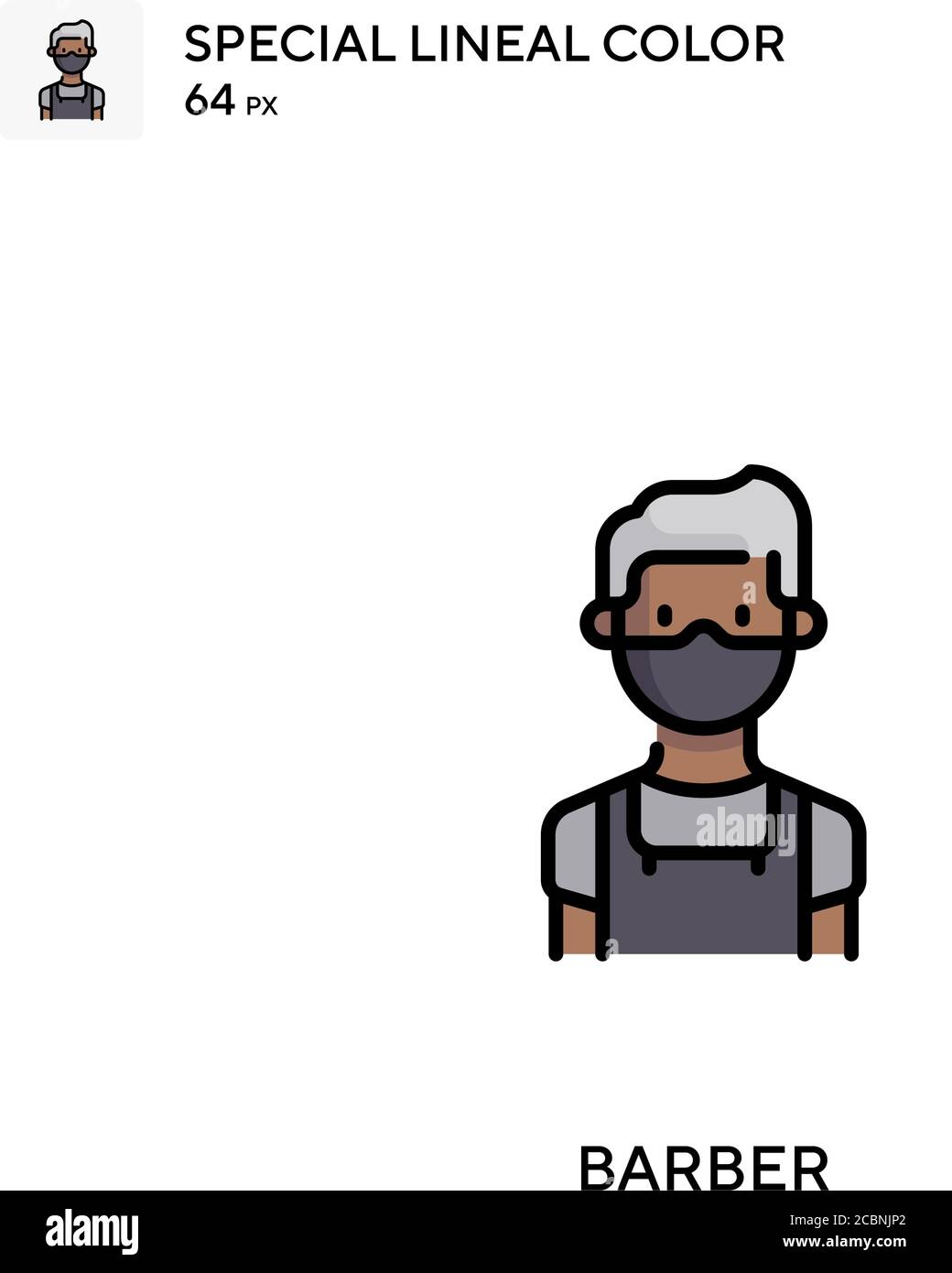 Barber Special lineal color vector icon. Barber icons for your business ...