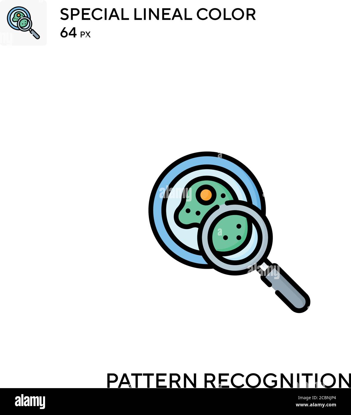 Pattern recognition Special lineal color vector icon. Pattern ...