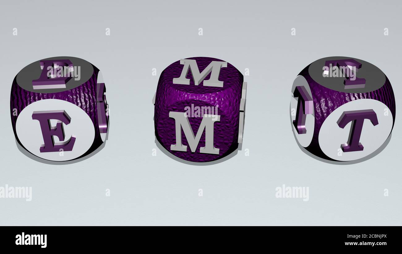 emt combined by dice letters and color crossing for the related ...