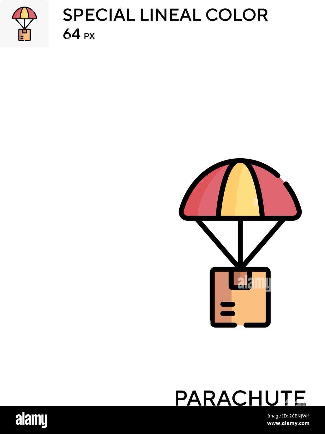 Parachute Special lineal color vector icon. Parachute icons for your ...
