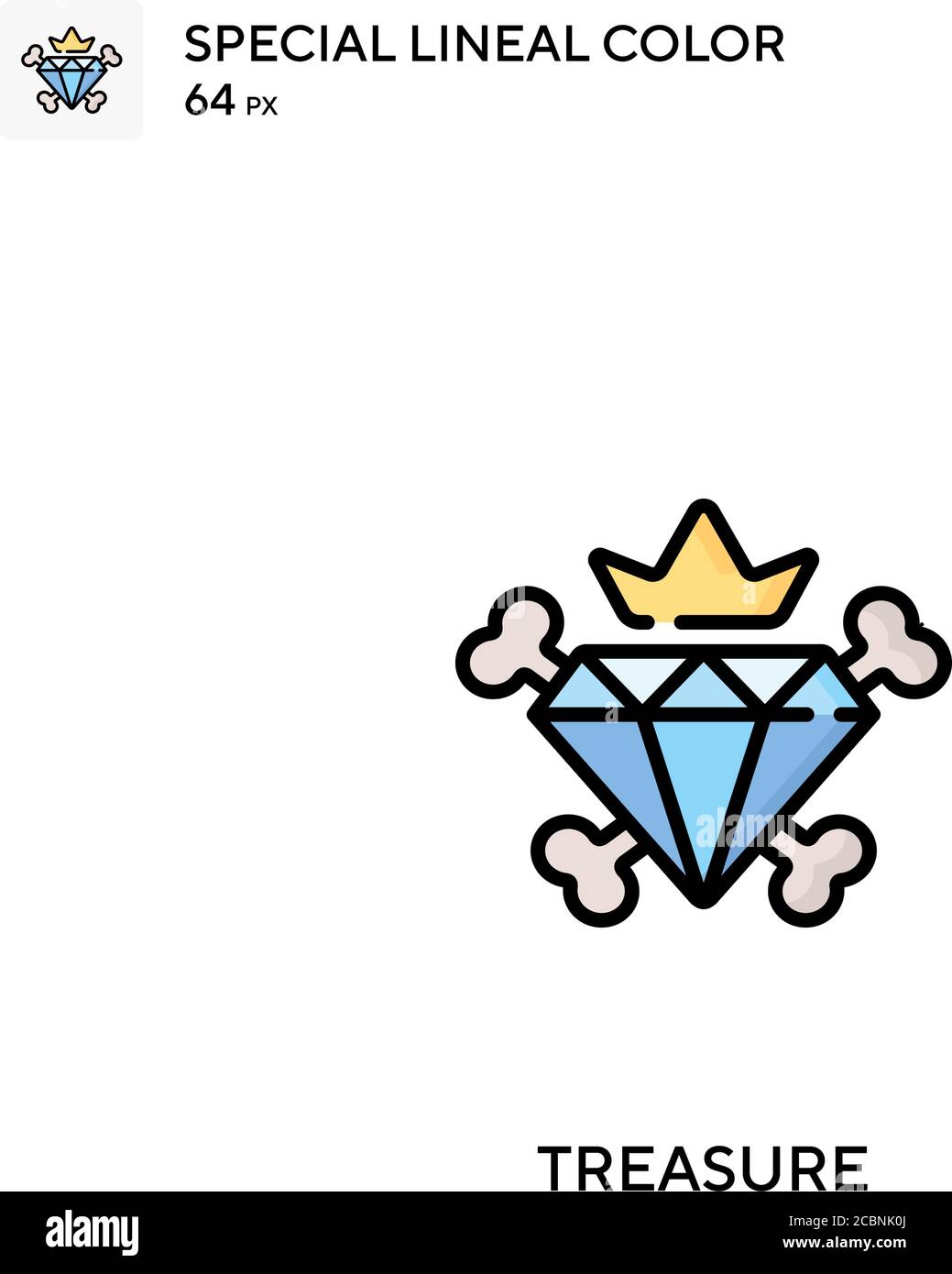Treasure Special lineal color vector icon. Treasure icons for your ...