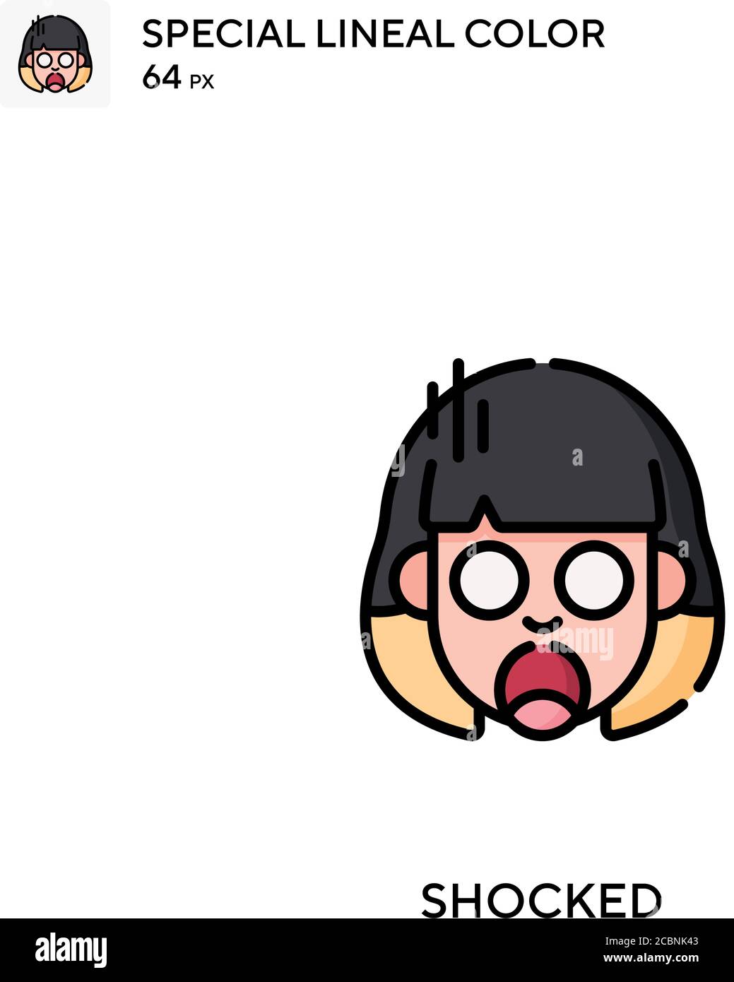 Shocked Special lineal color vector icon. Shocked icons for your ...