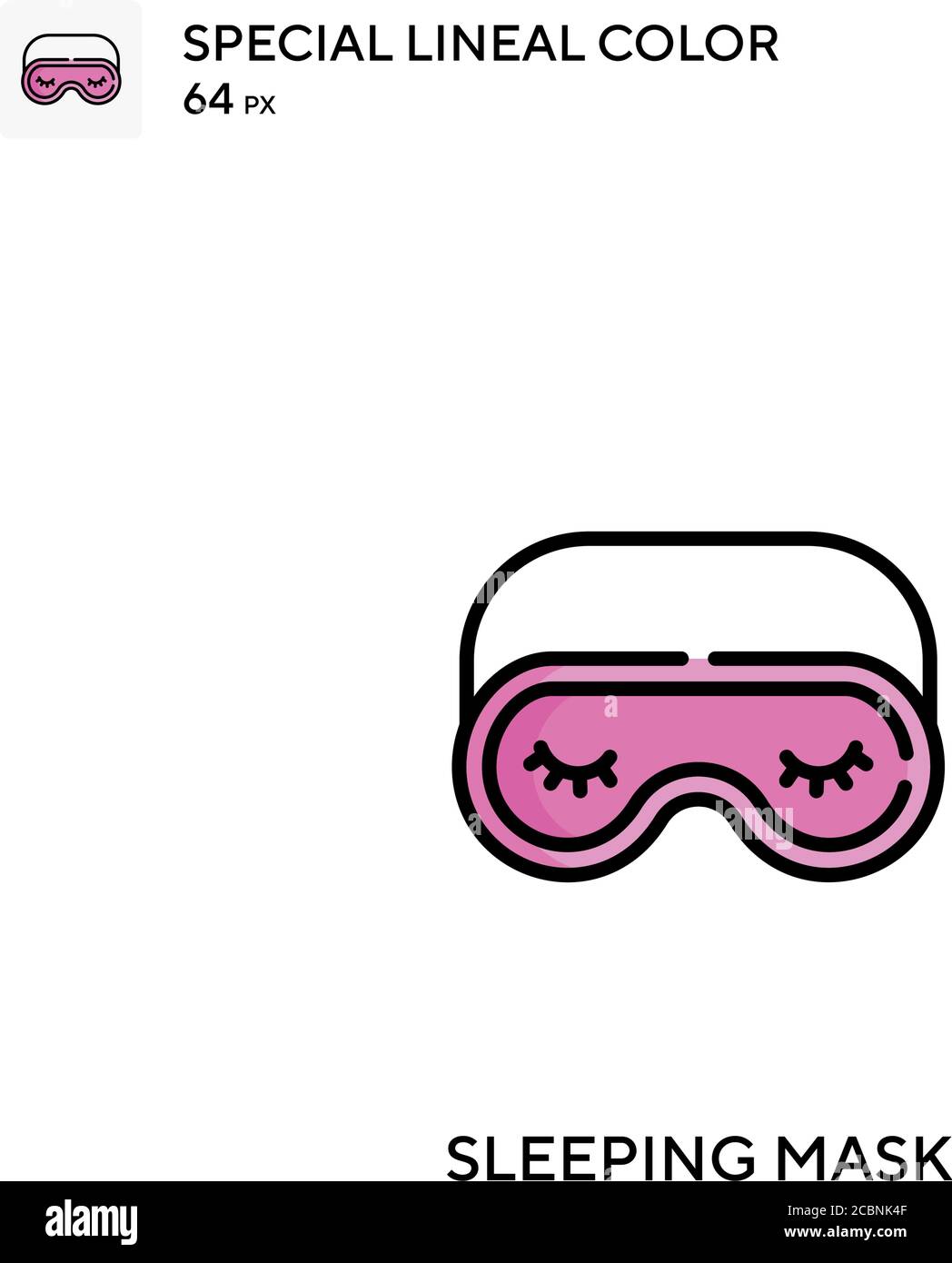Sleeping mask Special lineal color vector icon. Sleeping mask icons for ...