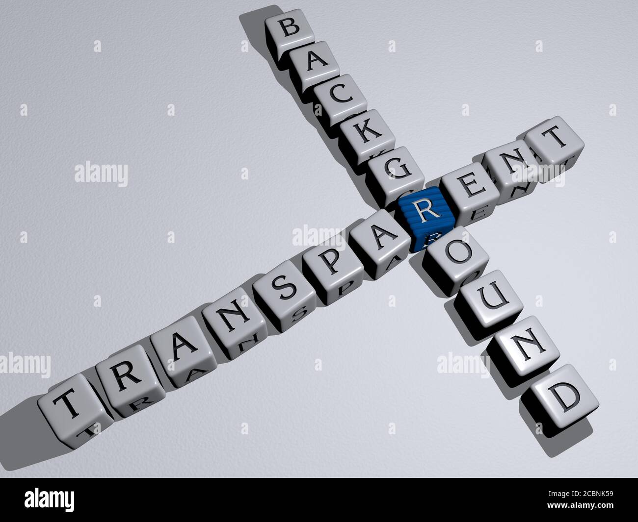 transparent background crossword by cubic dice letters, 3D illustration ...