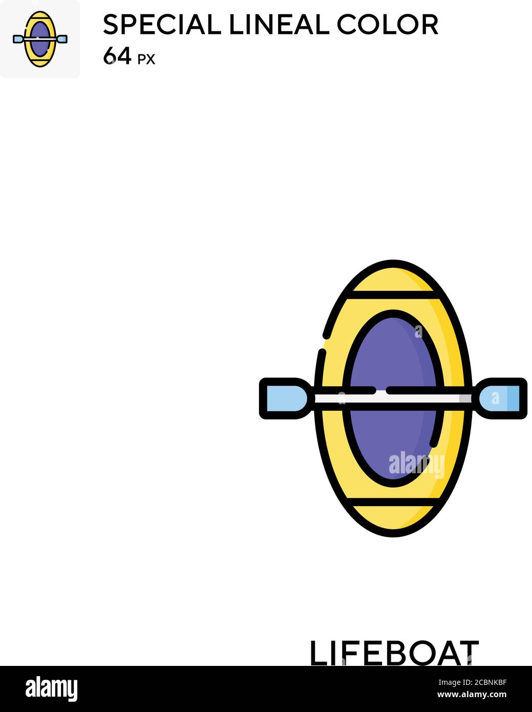 Lifeboat Special lineal color vector icon. Lifeboat icons for your ...