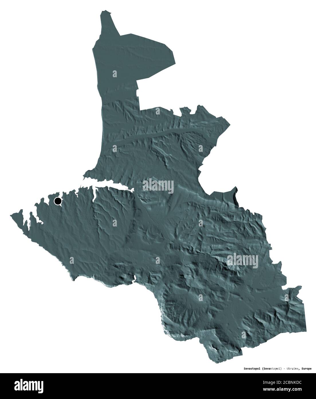 Shape of Sevastopol, autonomous republic of Ukraine, with its capital ...