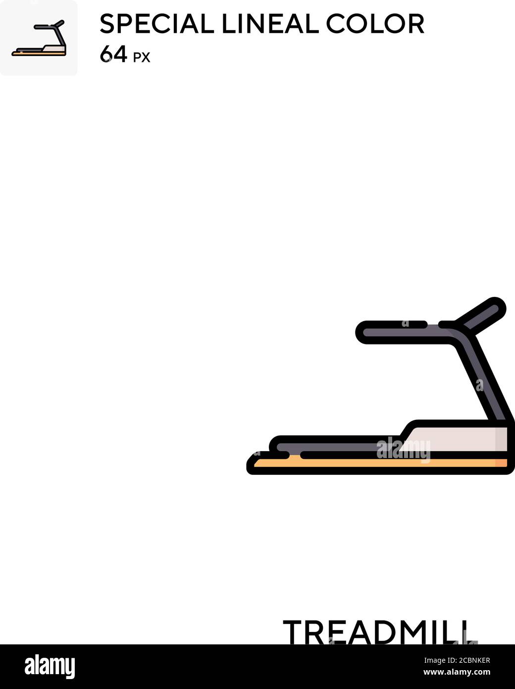 Treadmill Special lineal color vector icon. Treadmill icons for your ...