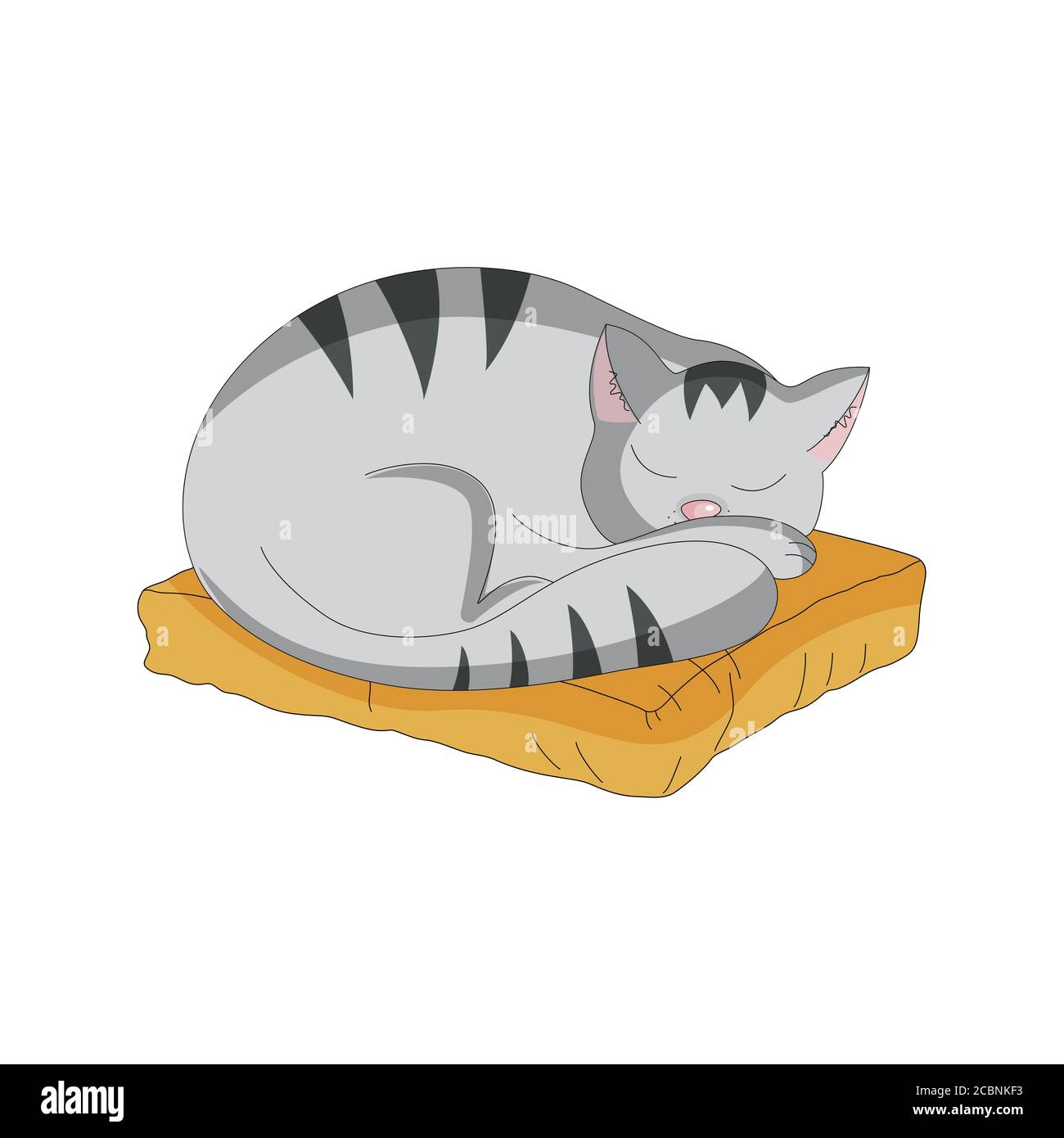 Cartoon sleeping cat hi-res stock photography and images - Alamy