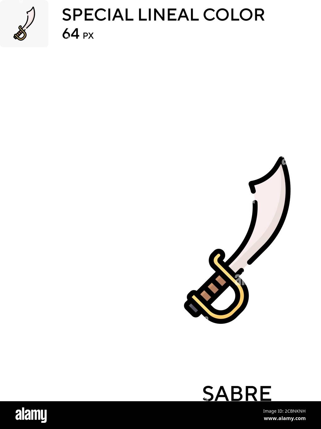 Sabre Special lineal color vector icon. Sabre icons for your business ...