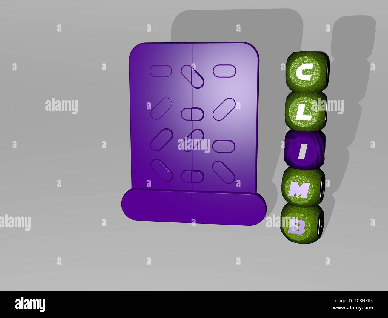 climb text beside the 3D icon, 3D illustration for climbing and ...