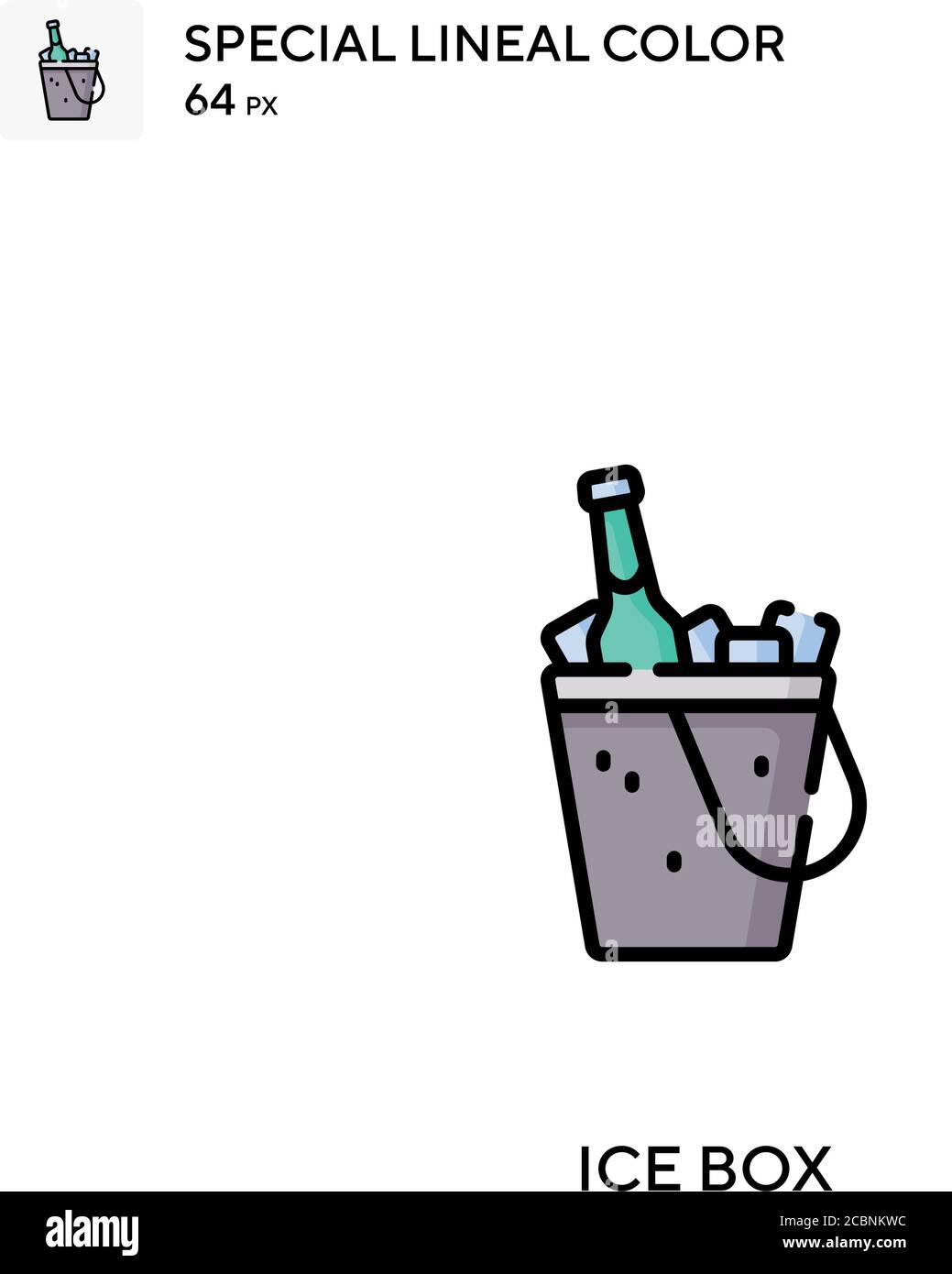 Ice box Special lineal color vector icon. Ice box icons for your ...