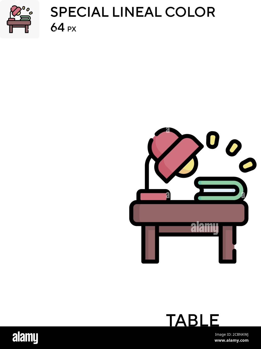 Table Special lineal color vector icon. Table icons for your business ...