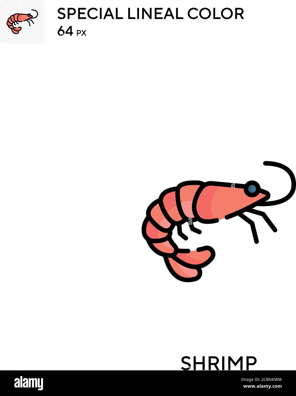 Shrimp Special lineal color vector icon. Shrimp icons for your business ...